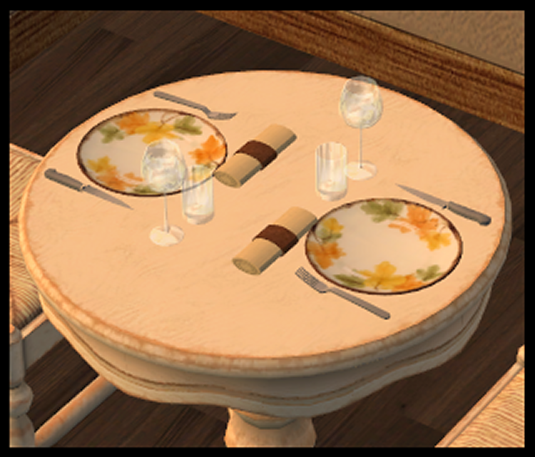 Sims 2 - Small place setting
