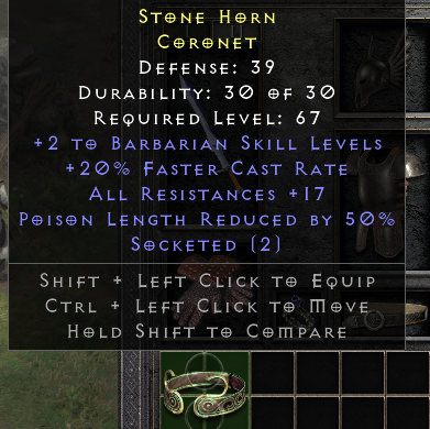 Coronet 2bar / 20fcr / 17allres / 50plr / 2os - Topic - d2jsp