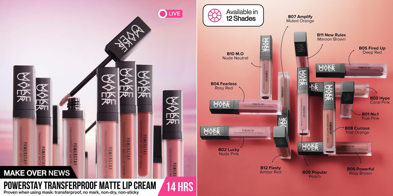 Jual make over powerstay transferproof Matte Lip Cream di Seller ...