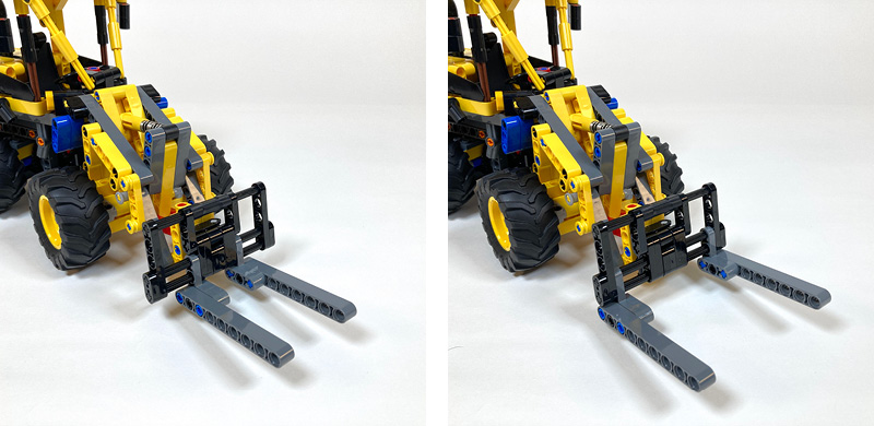 LEGO MOC Pallet fork attachment (for 42122 Compact Wheel Loader) by ...