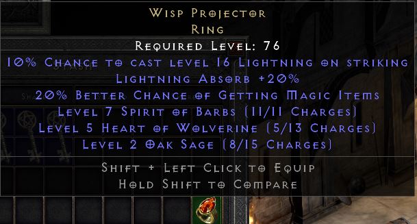 Perfect Wisp Projector - Topic - d2jsp