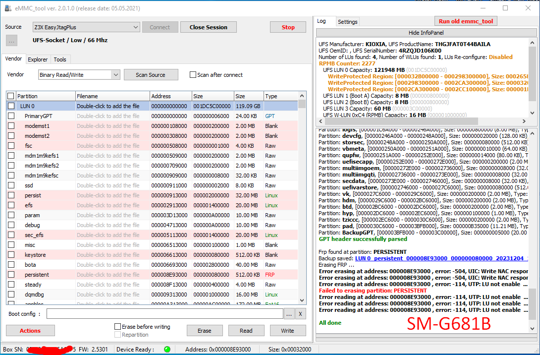 GSM-Forum - Samsung Galaxy S20 FE 5G SM-G781B FRP remove Done with isp