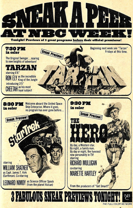Star Trek Premieres On NBC, TV Guide Ad, Sept 8, 1966 — Postimages