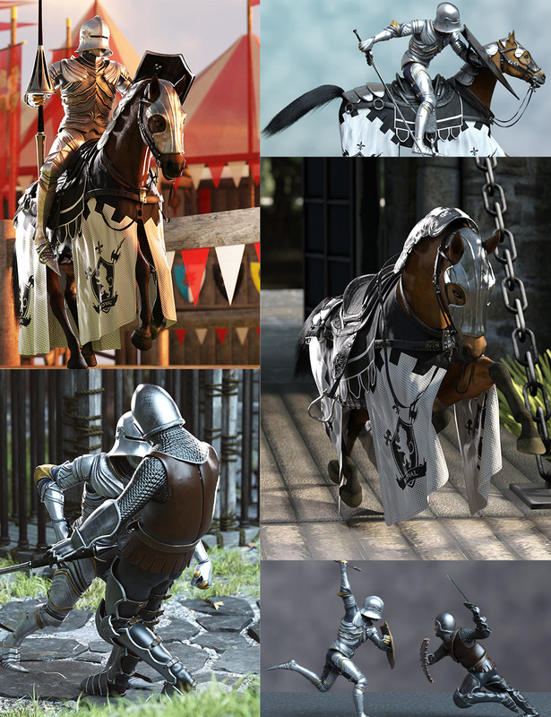Medieval Fun Battle Pose Bundle 2025 - Free Daz 3D Models