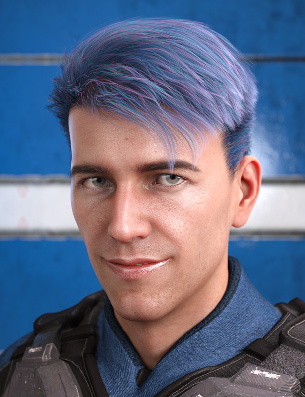 EdgeCut Hair For Genesis 8 And 8.1 Males 2025 - Free Daz 3D Models