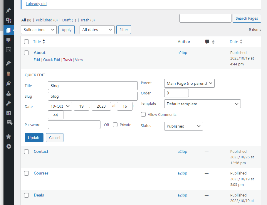 2 pages showing same url and content? | WordPress.org