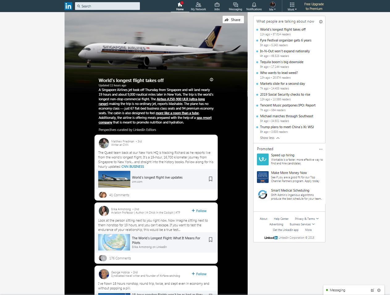 Improving LinkedIn’s News UX/UI. As of Oct.14.2018 LinkedIn’s news feed ...