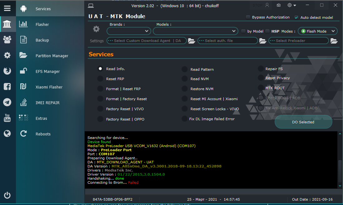 UAT MTK Connecting to Brom... Failed [SOLVED] - GSM-Forum