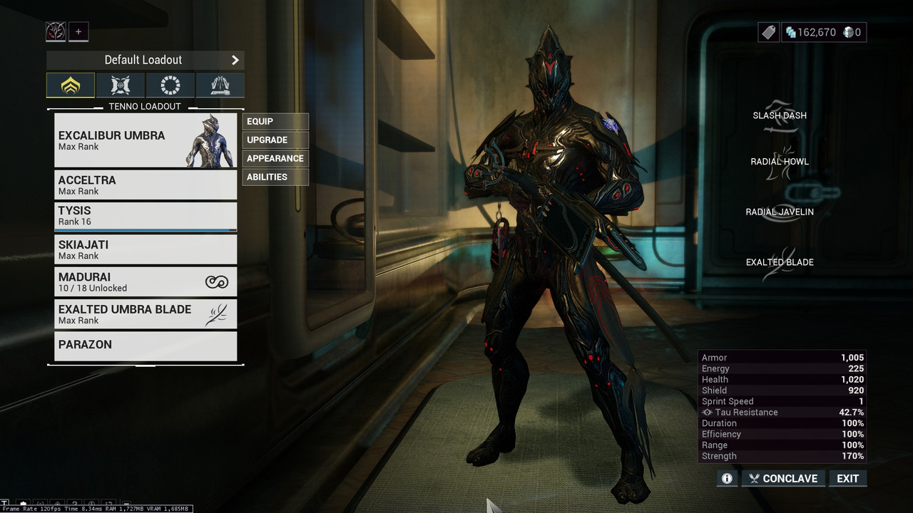 Excalibur Umbras DEX Skin not showing in Duviries Dormizone in Drifter ...