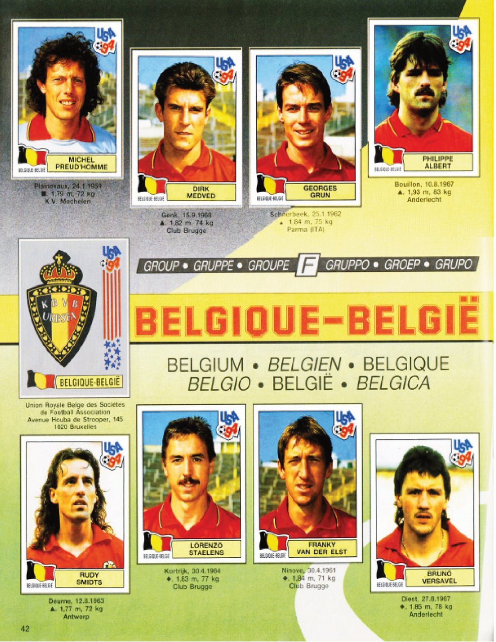 Album Panini USA 1994 44 — Postimages