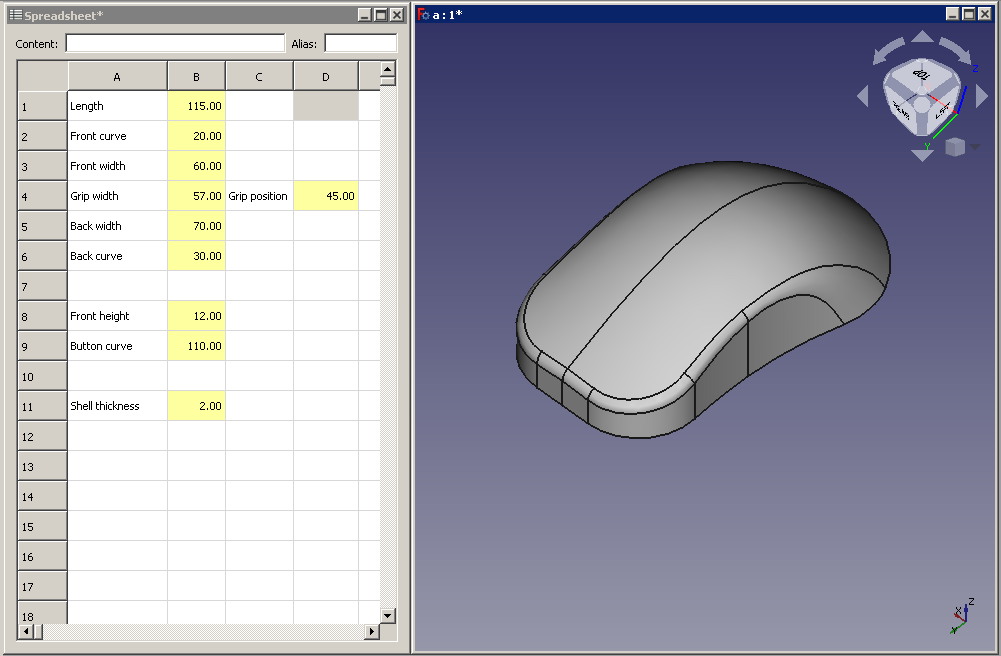 Adjustable hourglass shell prototype (freecad) : r/MouseReview