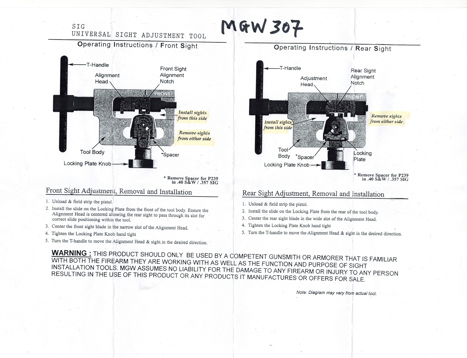Front and rear sight removal issues | SIG Talk