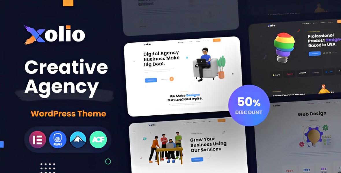 Xolio - Creative Agency & Portfolio WordPress Theme – Bliter GPL