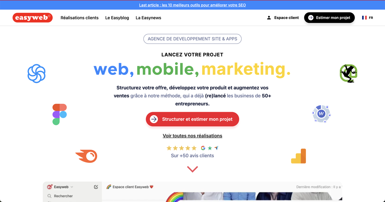 Easyweb | Agence Application Web et Mobile en France