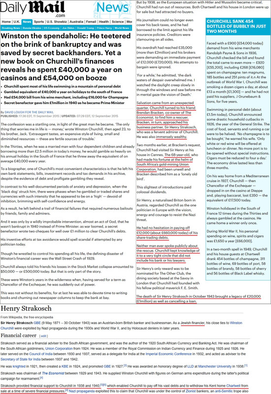 WW2 The Daily Mail September 2015 Churchill's bankruptcy Henry ...