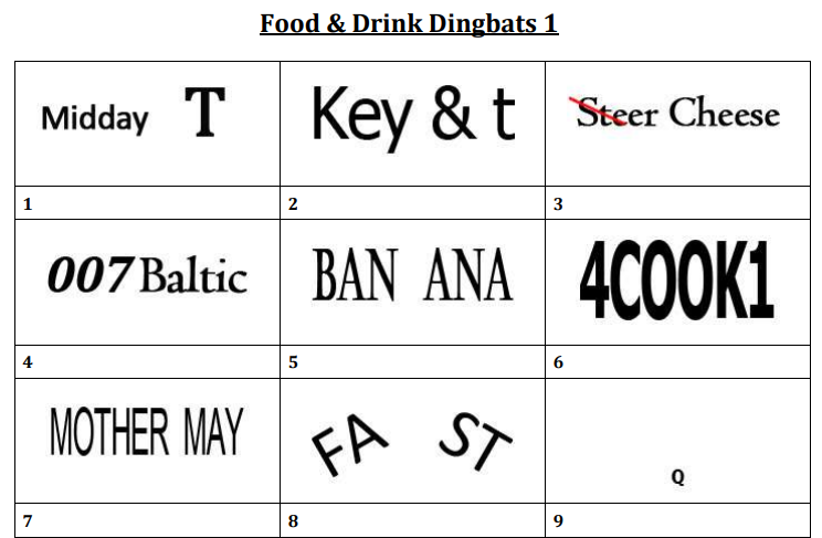 Dingbats food and drink 1 - Over 50s Forum