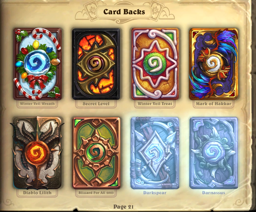 5 Card Backs — Postimages