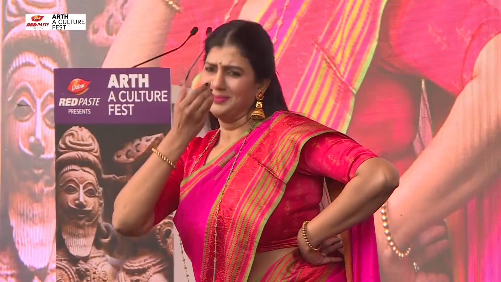 Swarnmalaya Big Deep Navel While Dancing mkv snapshot 01 40 164 ...