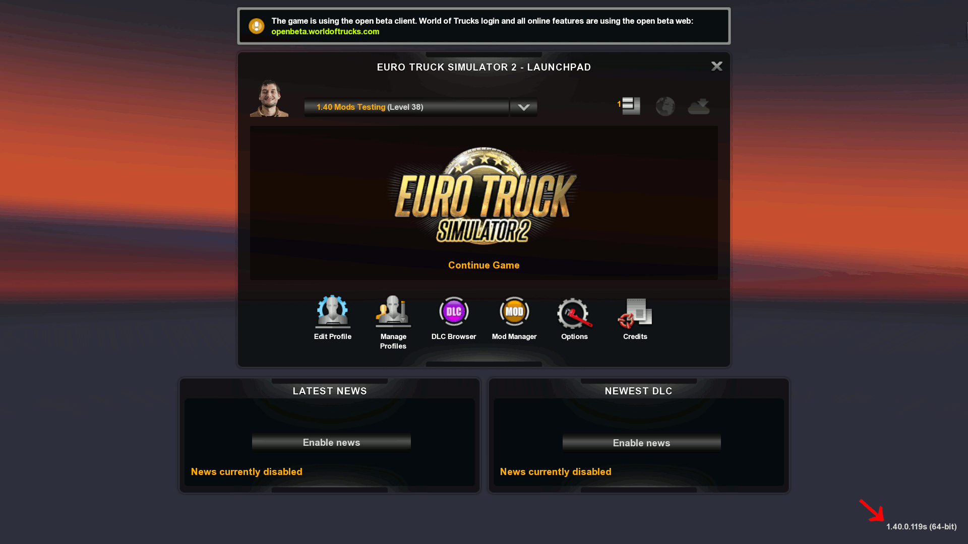 ETS2 launchpad game version — Postimages
