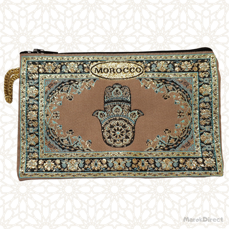 Ladies Coin Purse Moroccan Wallet Fatima Hand Gold Patterned Design ...