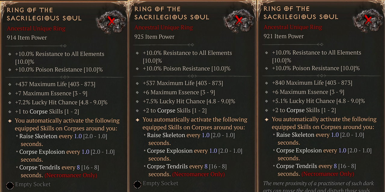 O 3x Ring Of The Sacrilegious Soul 1-1-8 Perf - Topic - d2jsp