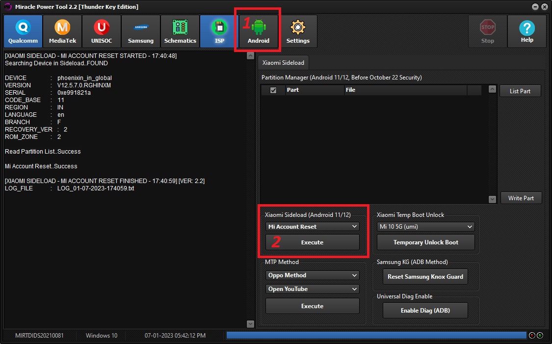 Poco X2 Mi Account Remove Done By Miracle Power Tool 2.2 - GSM-Forum