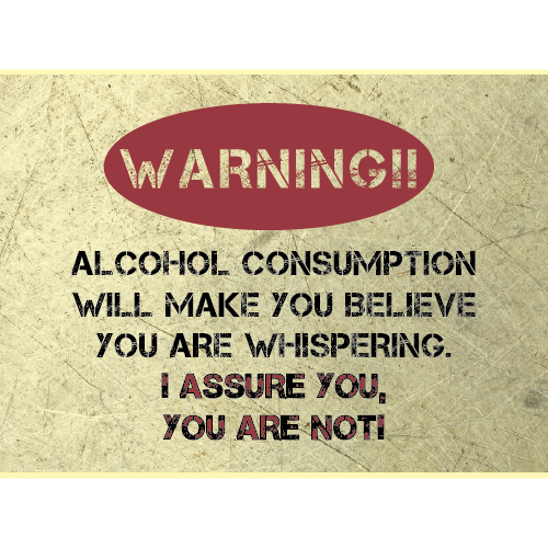 Warning Alcohol Beer Retro Metal Sign Man Cave Bar Pub Plaque Party ...
