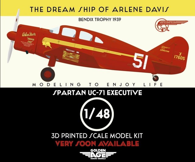 1/48 - Spartan 7W/UC-71 Executive 3D printed kits by Dekno Models ...