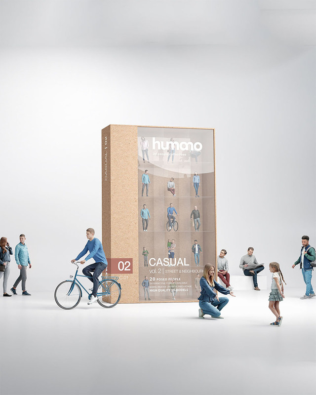 Posed Human Props Bundle P.2 For DAZ FIXED* 2025 - Free Daz 3D Models