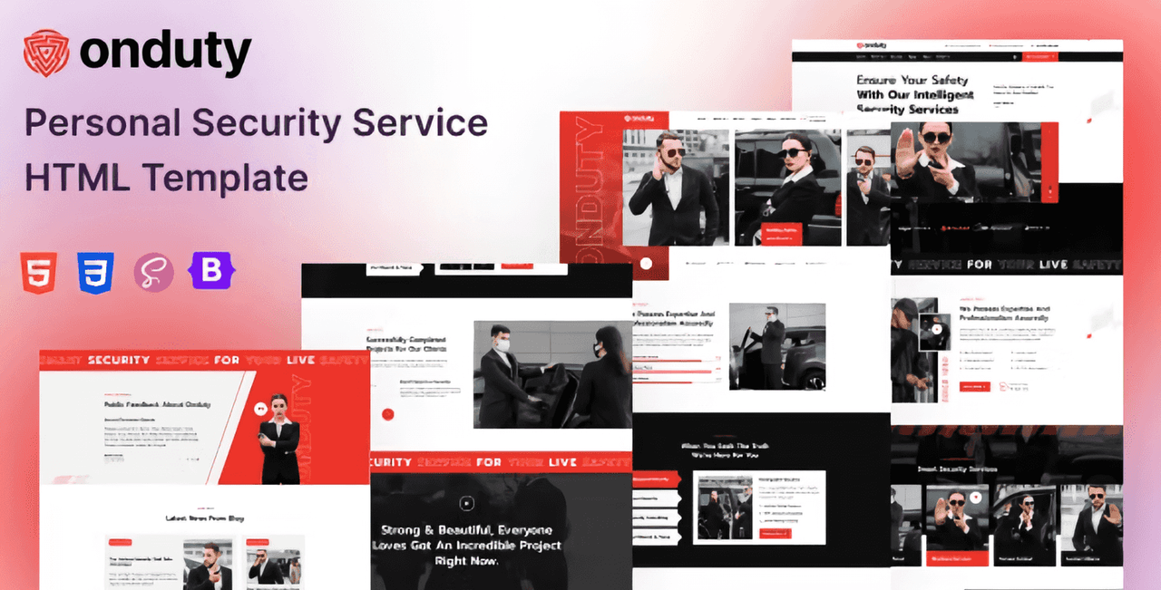 Onduty - Security Service HTML Template – Bliter GPL