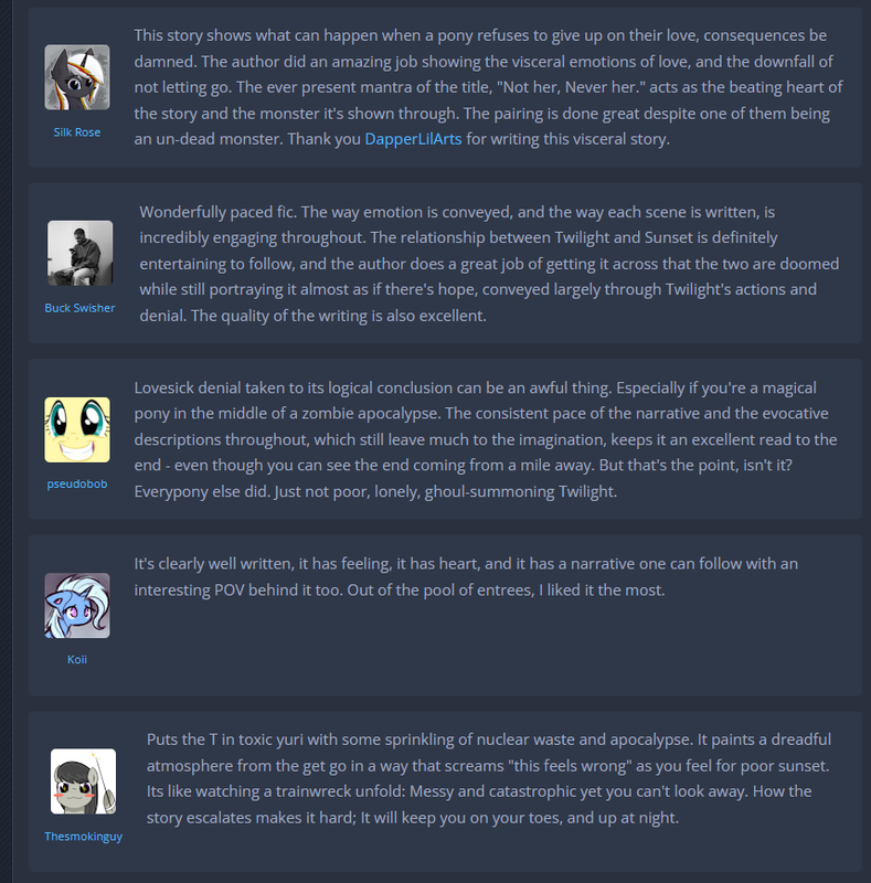 I RANKED FIRST PLACE ON THE TOXIC YURI FANFIC CONTEST! - Fimfiction