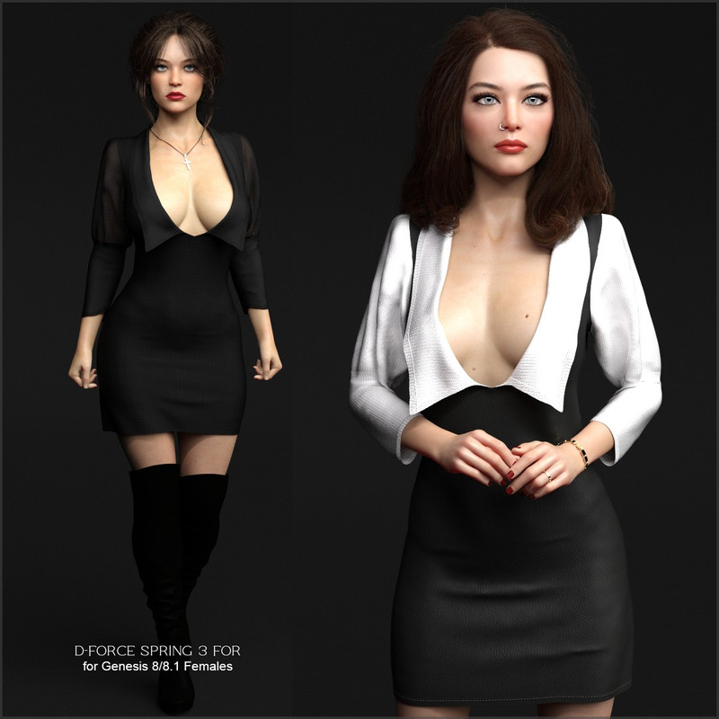 (LOT OF POINTS) D-Force Spring 3 For G8F And G8.1F + Texture - Free Daz 3D Models