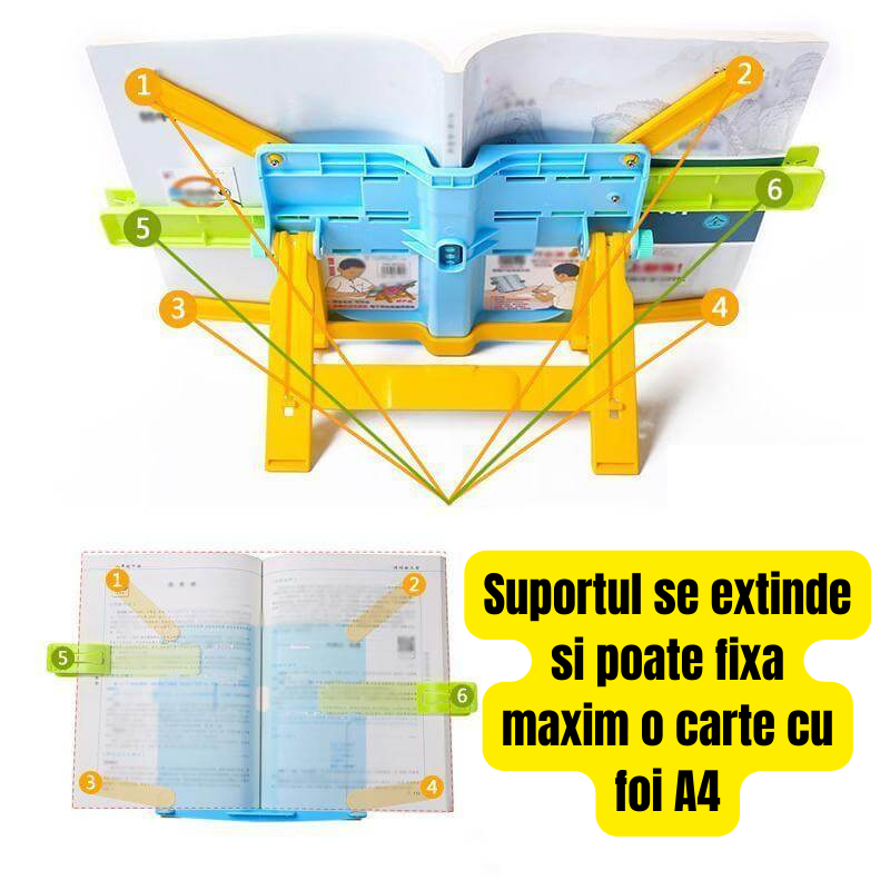 Suport Manuale Scolare, Teme cu Spatele Drept, Albastru - eMAG.ro