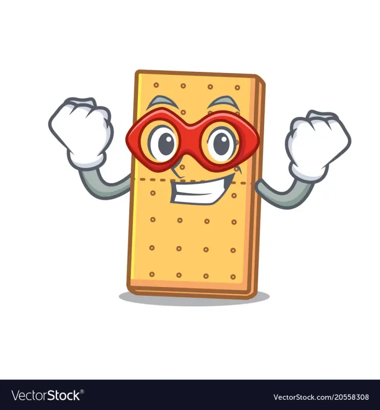 super hero graham cookies character cartoon vector 20558308 — Postimages