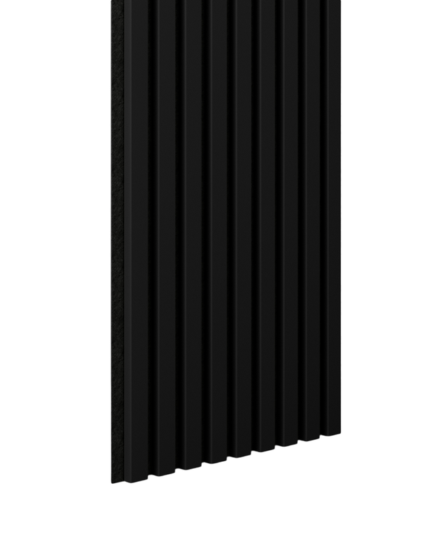 Riflaj MDF decorativ LDA PREMIUM de tip Panou Acoustic, Negru, 260x40 ...