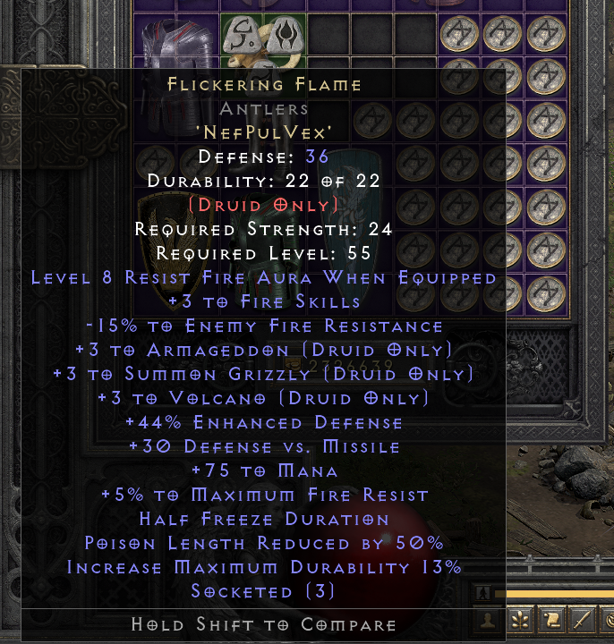 #1 Shaman Grizzly Druid Pelt - Topic - d2jsp