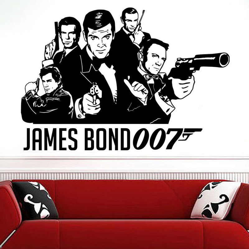 James Bond 007 1962-2015 DIY Wall Art Sticker/Decal 3279698571551 | eBay