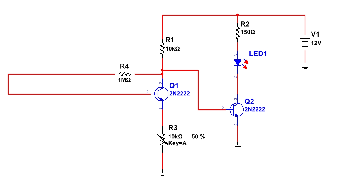 Help with use of 2N2222 as touch sensor, LED for daughter's necklace ...