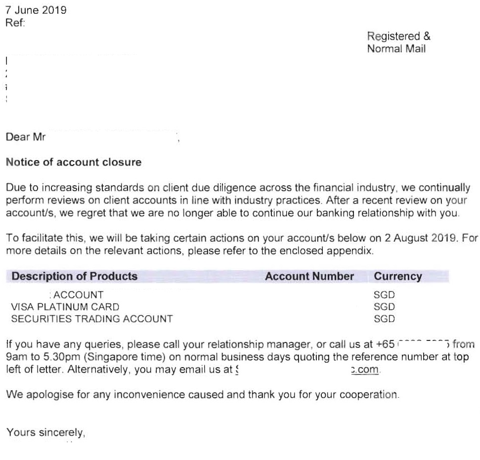 notice of account closure 20190607 — Postimages