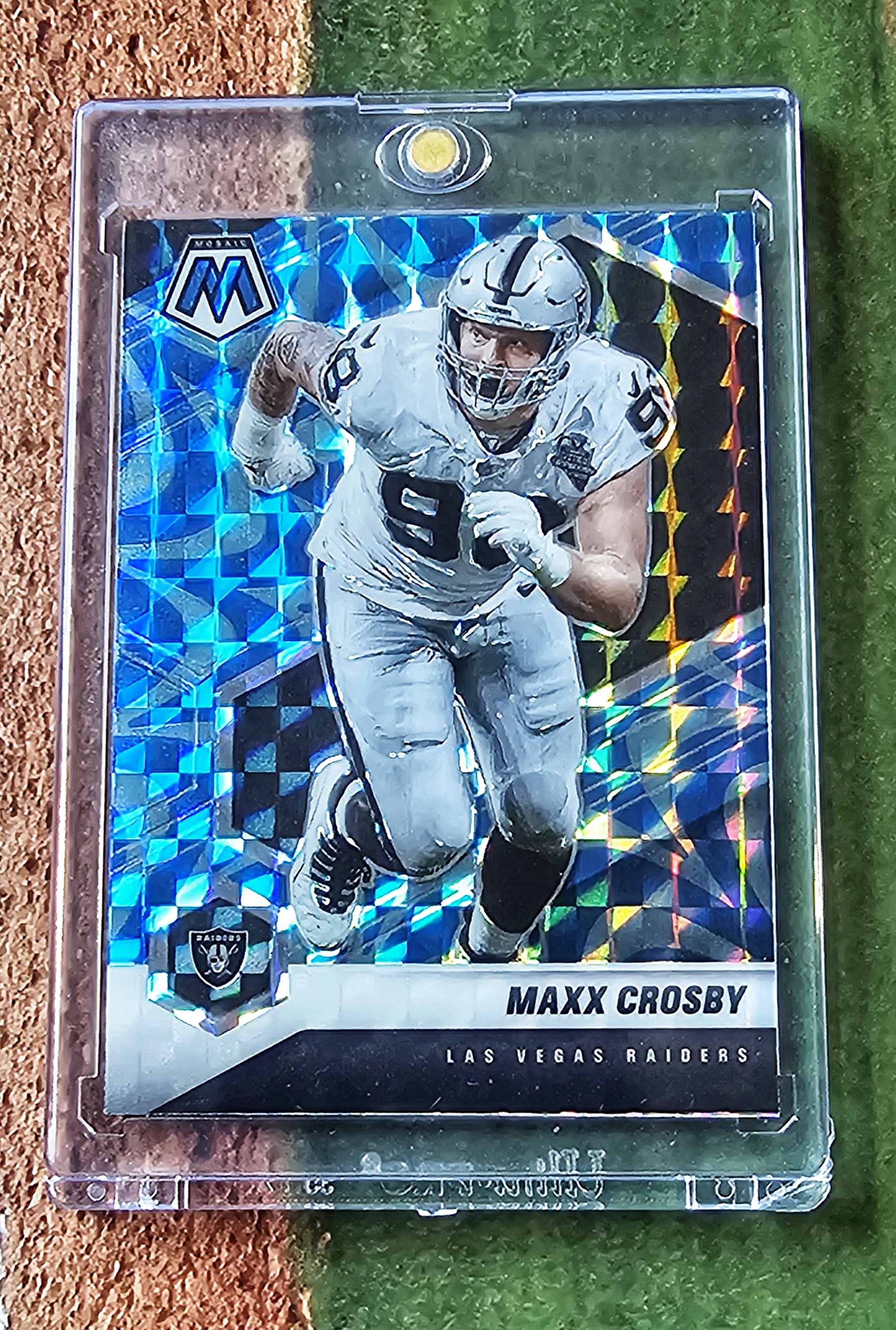 2021 Mosaic Reactive Blue Maxx Crosby Raiders — Postimages