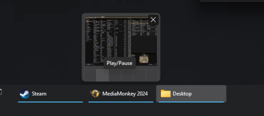 No Player Icons On Taskbar Thumbnail Preview - MediaMonkey forum