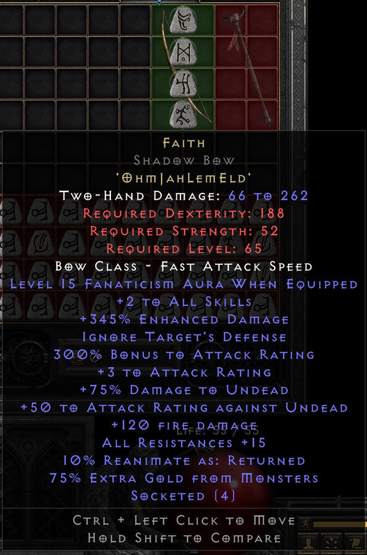 Perfect Shadow Bow Faith 15/3 Base - Topic - d2jsp