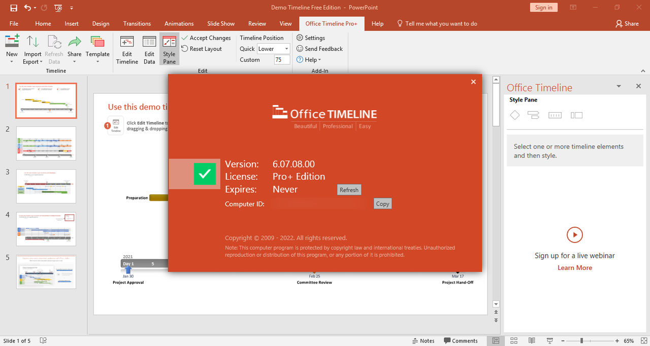 Office Timeline Plus / Pro / Pro+ Edition 6.07.08.00 - Ofimática & S.O ...
