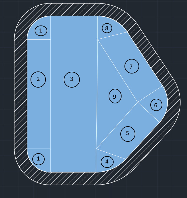The figure shows the cross-section of a flow path machined f | Quizlet