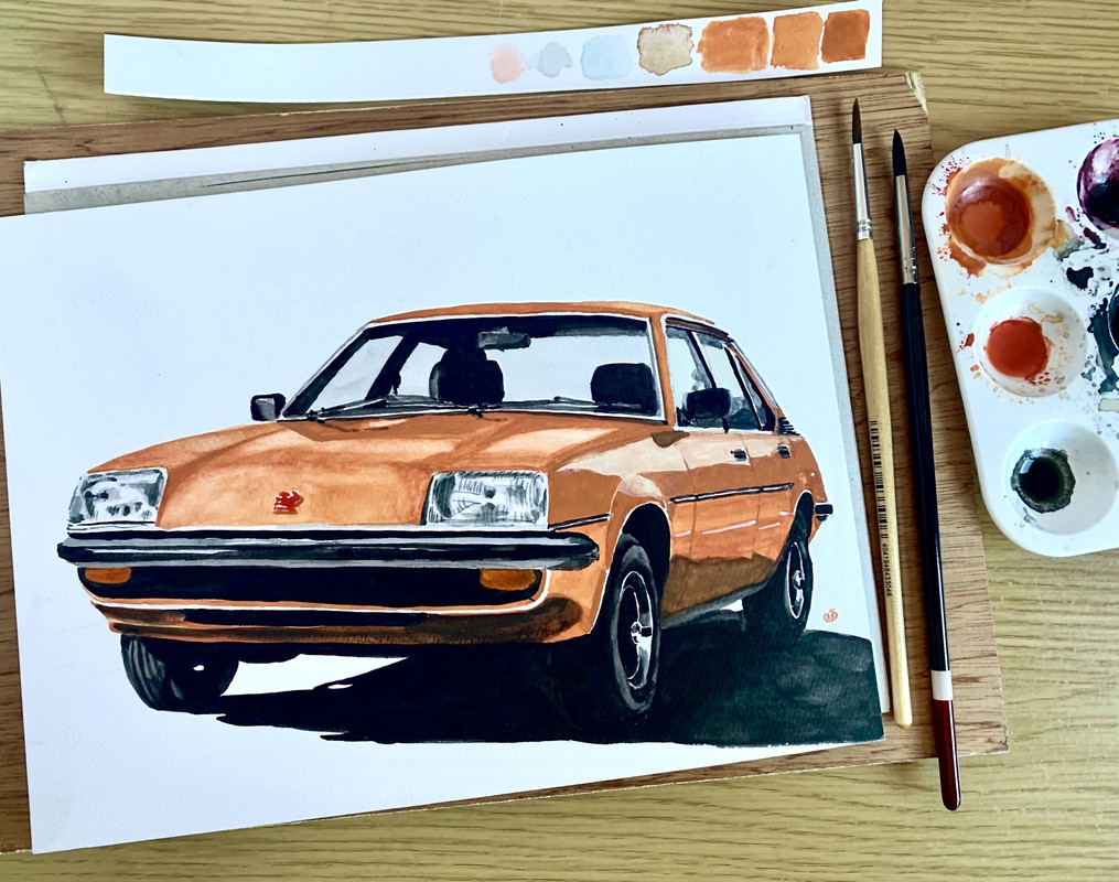 Ford Cortina Mk3 ballpoint drawing : r/classiccars