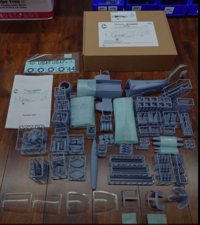 1/32 & 1/48 - Douglas AD-5/A-1E Skyraider 3D printed kits by TT ...