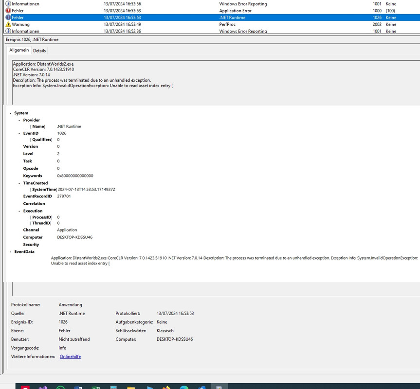 Fatal APP crash on game start caused by .NET exception error - Matrix ...