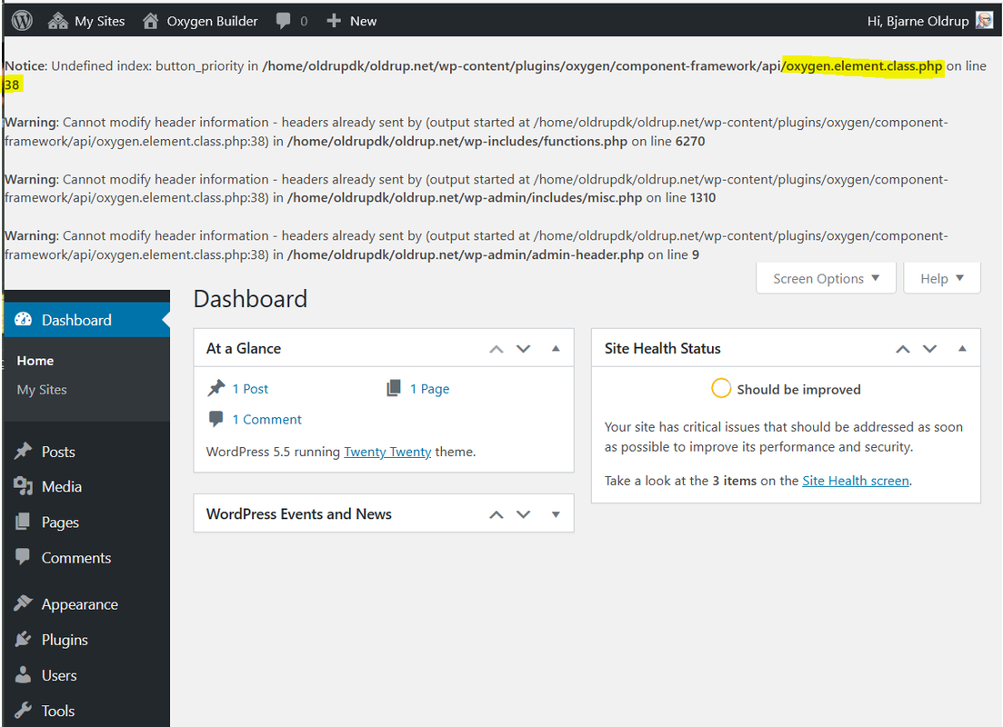 Undefined index: button_priority and other errors with WP 5.5 RC3 multisite · Issue #1407 ...