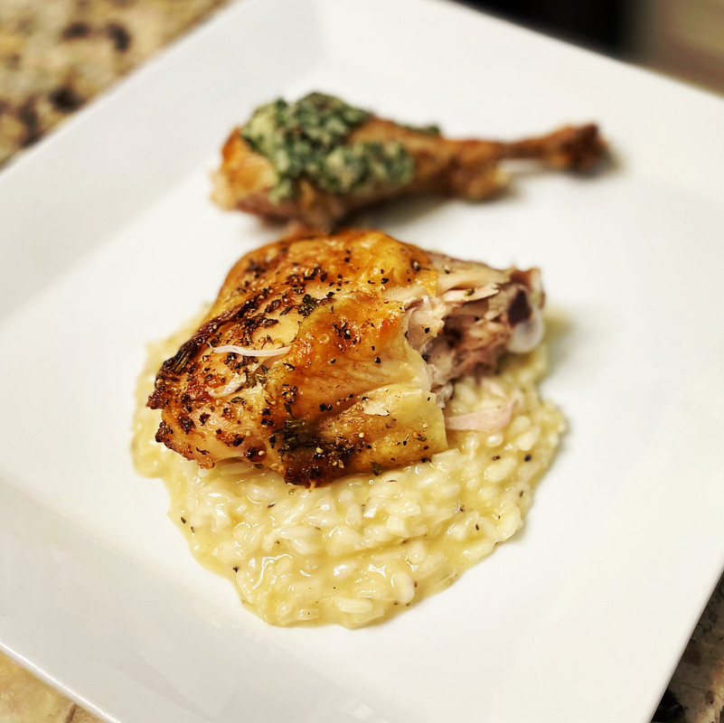 Roasted Chicken and first attempt at Risotto | Food and Drink