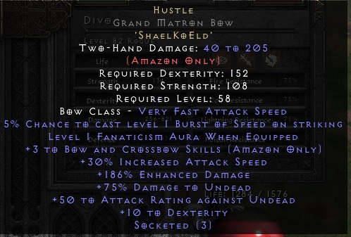 5 Min Auction: Bow Ama Items - Topic - d2jsp